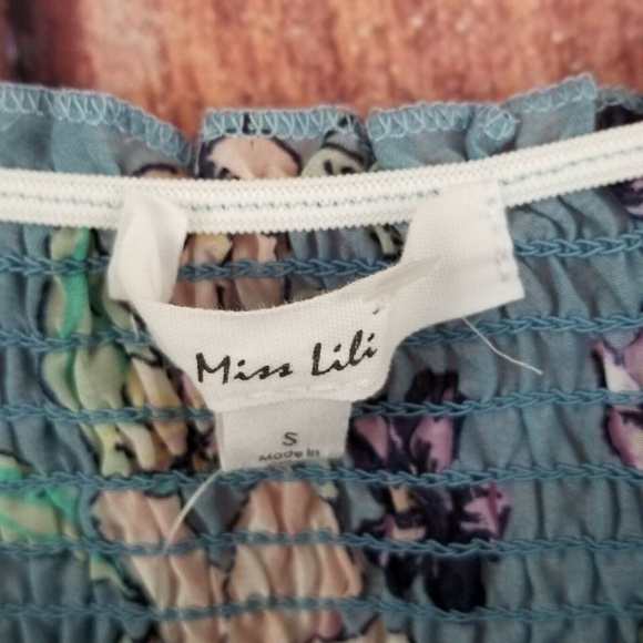 Miss Lili | Tops | Miss Lili Off Shoulder Semisheer Floral Boho Top ...